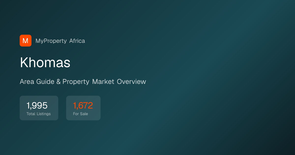 Living in Khomas: Area Guide, Stats & Market Trends | MyProperty